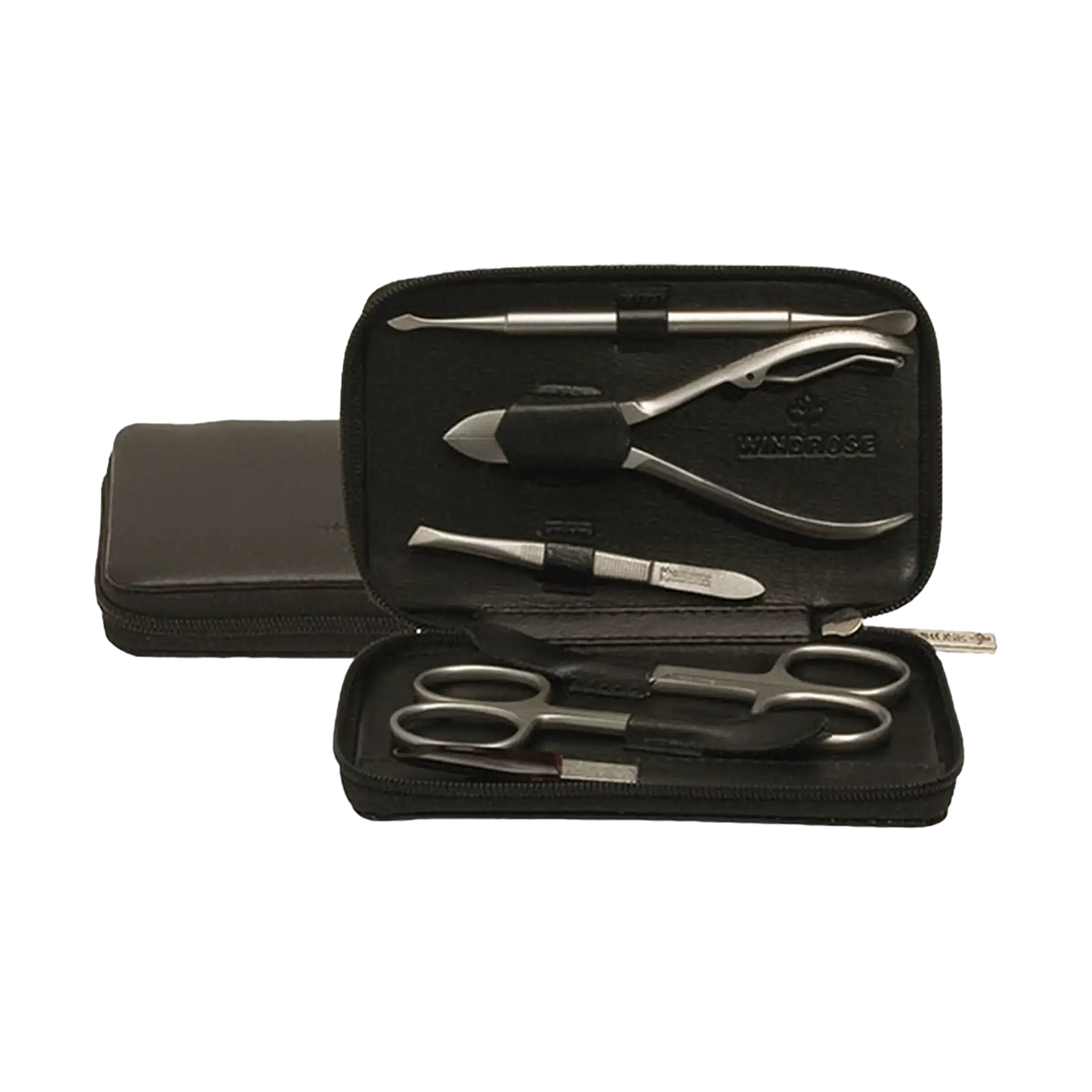 6-piece manicure case Ambiance / black (leather) – Windrose ...